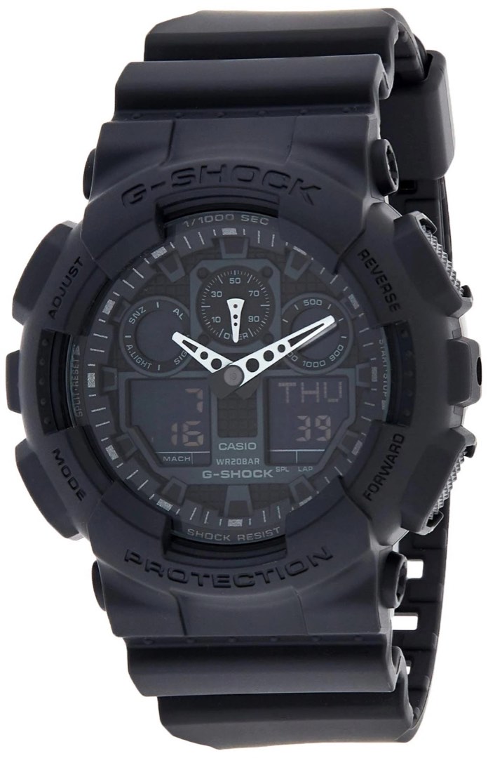 G-Shock GA-100 Military All Black Special Edition, 名牌, 手錶 - Carousell