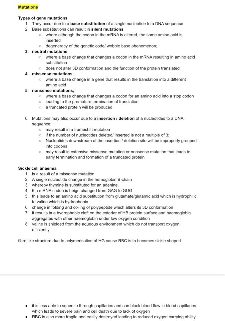 HCI H2 BIOLOGY NOTES, Hobbies & Toys, Books & Magazines, Assessment ...
