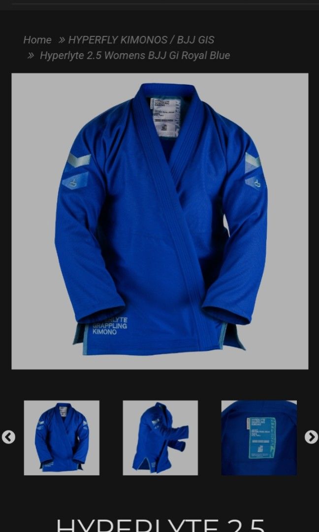 Hyperfly - Hyperlyte 2.5 BJJ Gi Royal Blue, Sports Equipment, Other ...