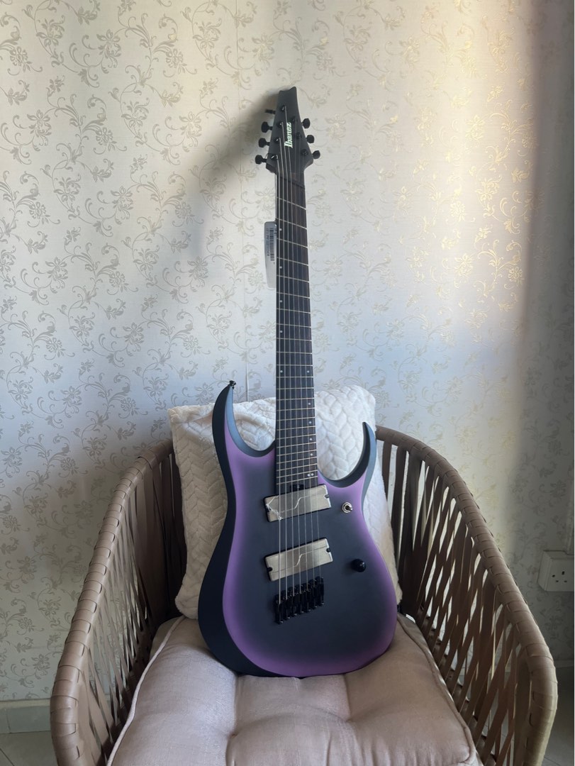 Ibanez rgd71alms 7 string electric guitar in black aurora matte multi ...
