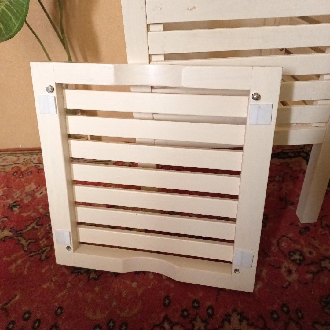 Ikea muskan wooden storage stool, Furniture & Home Living, Furniture ...