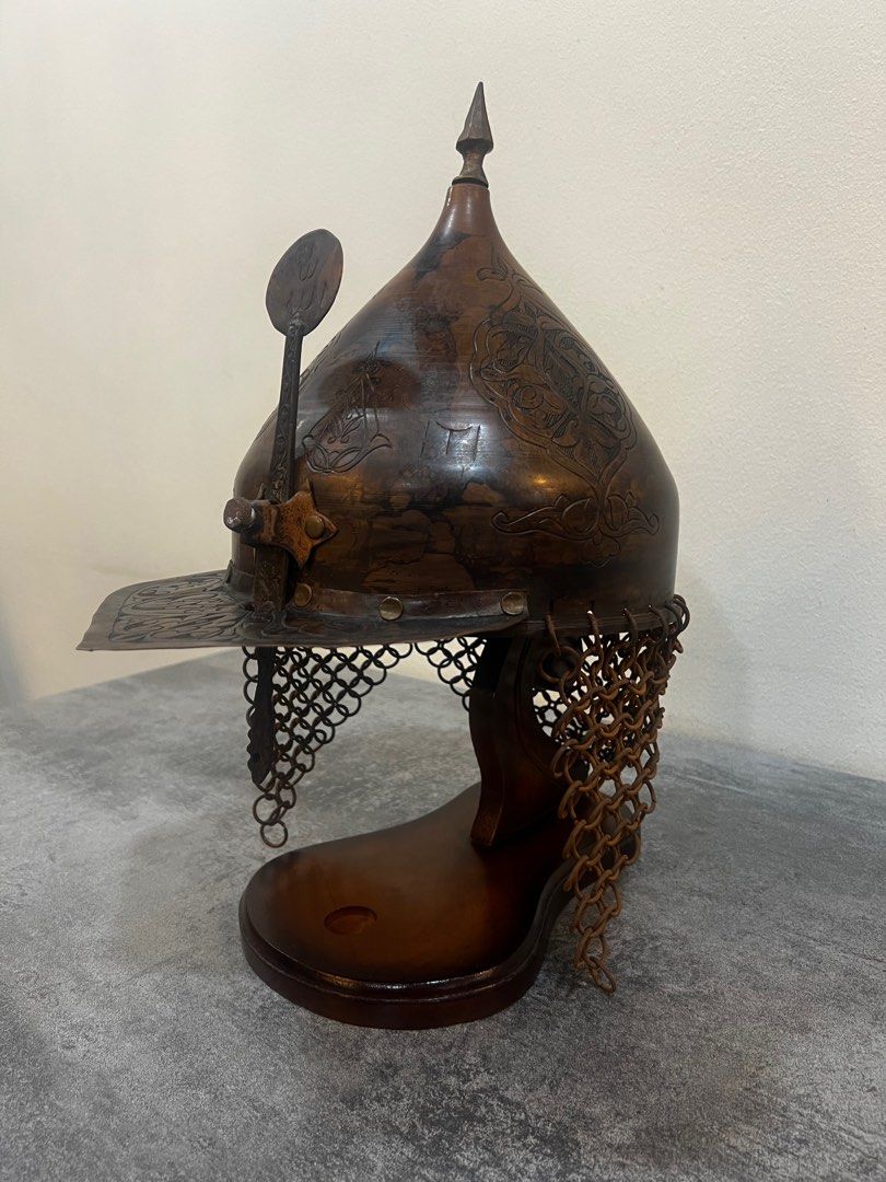 Authentic Islamic Armour Helmet, Furniture & Home Living, Home Decor ...