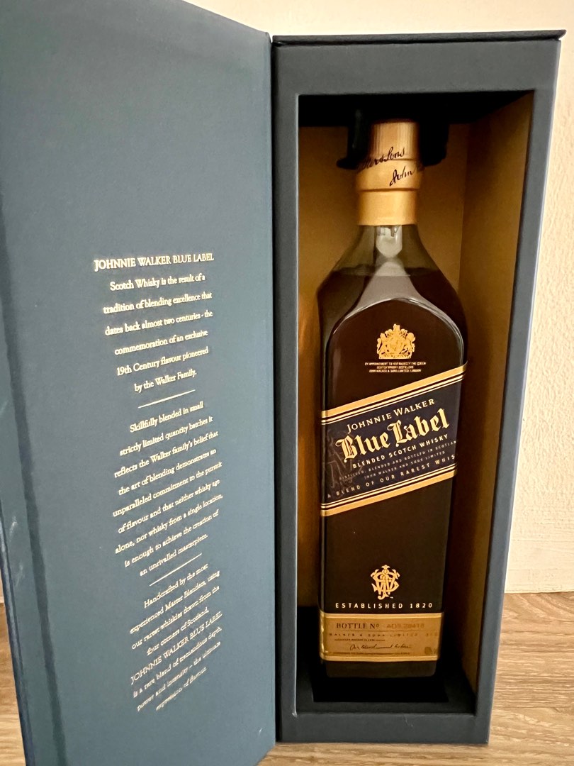 Johnnie Walker Blue Label 750ml, Food & Drinks, Alcoholic Beverages on ...