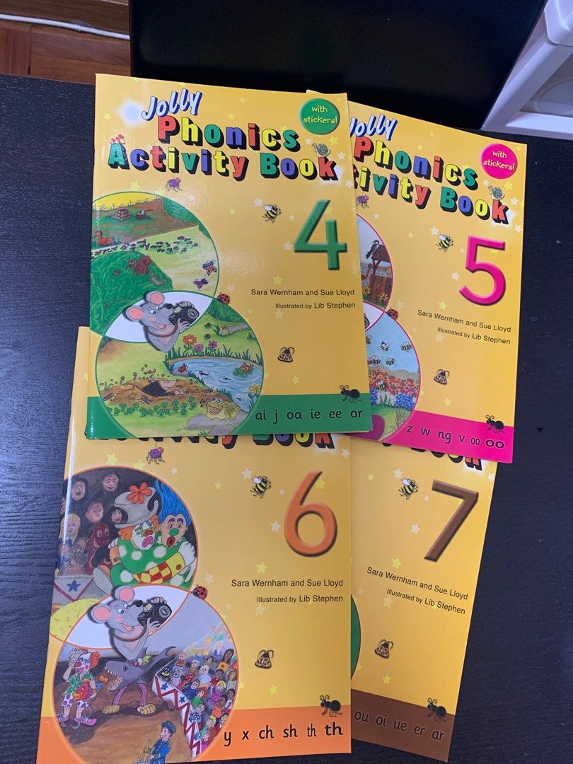 Jolly Phonics Activity Book 4-7, 興趣及遊戲, 書本 & 文具, 小朋友書 - Carousell