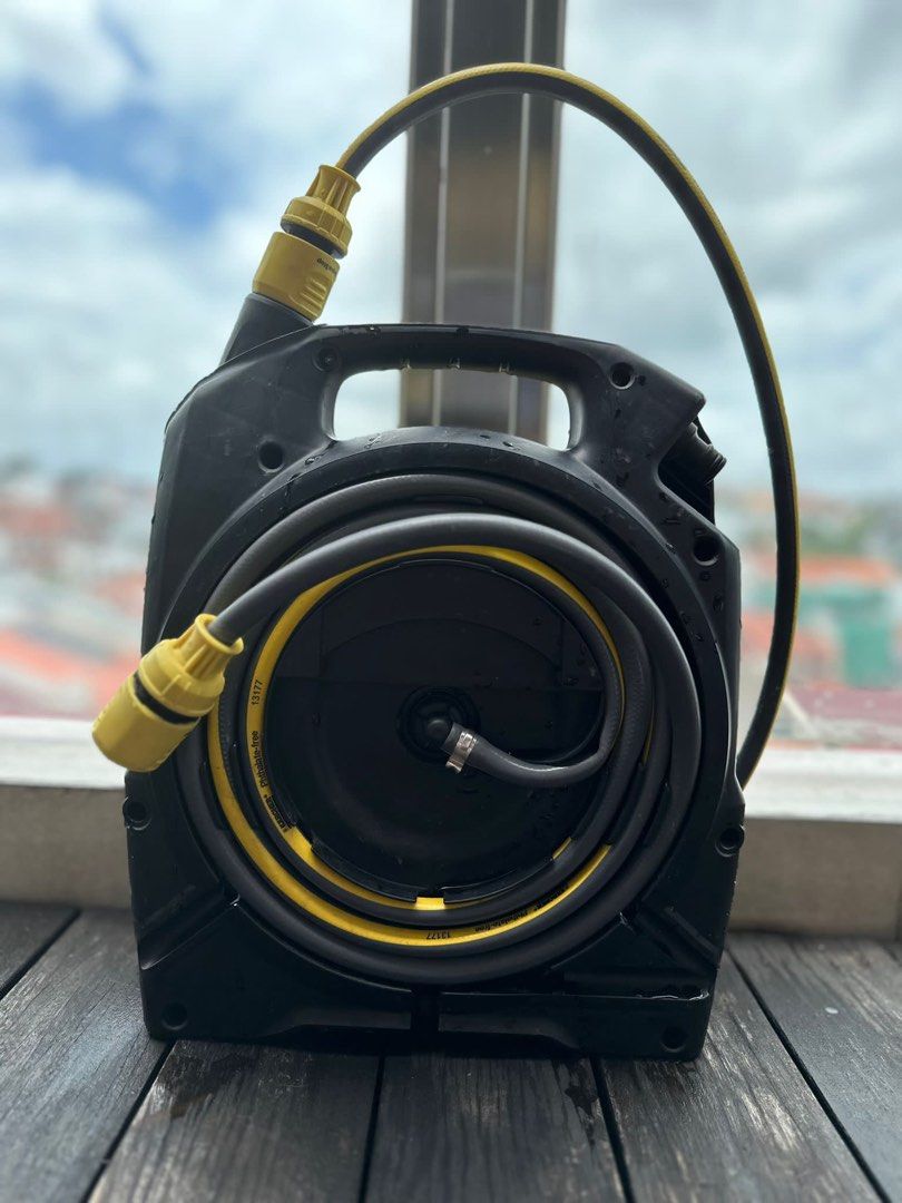 Karcher Compact Balcony Hose Reel 10M CR 3.110 with Nozzle, Furniture ...