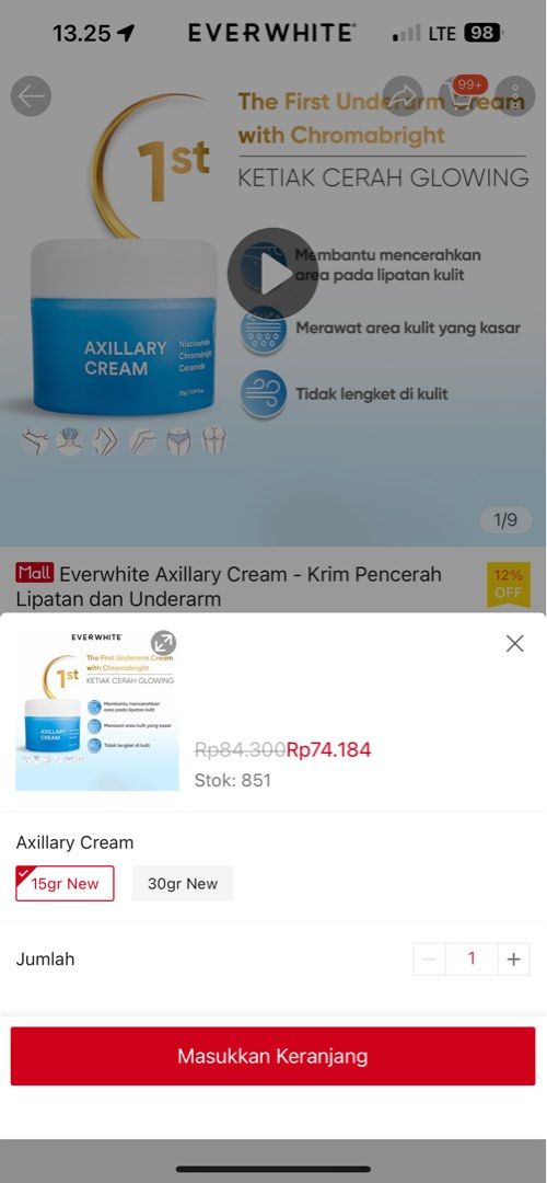 Krim pencerah axillary cream everwhite new, Kesehatan & Kecantikan, Kulit, Sabun & Tubuh di ...