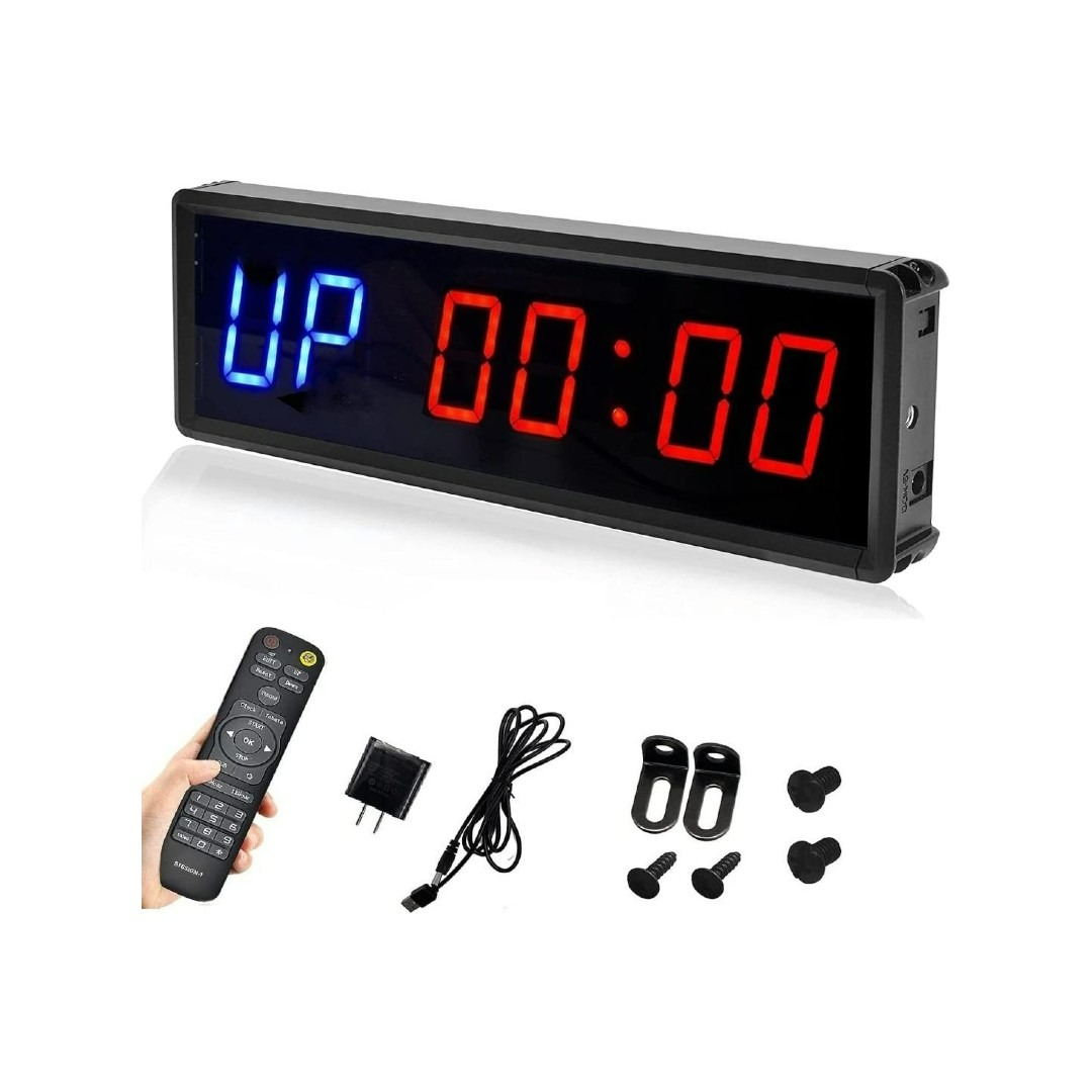LED Interval Timer Count Down/Up Clock Stopwatch with Remote for Home ...