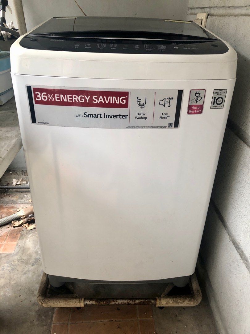 LG Smart inverter washing machine 8kg top load, TV & Home Appliances ...