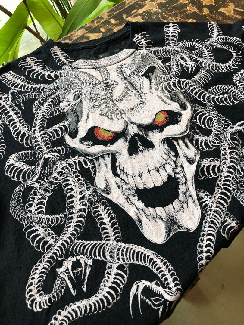 LIQUID BLUE SKULLS MEDUSA, Men's Fashion, Tops & Sets, Tshirts & Polo Shirts on Carousell