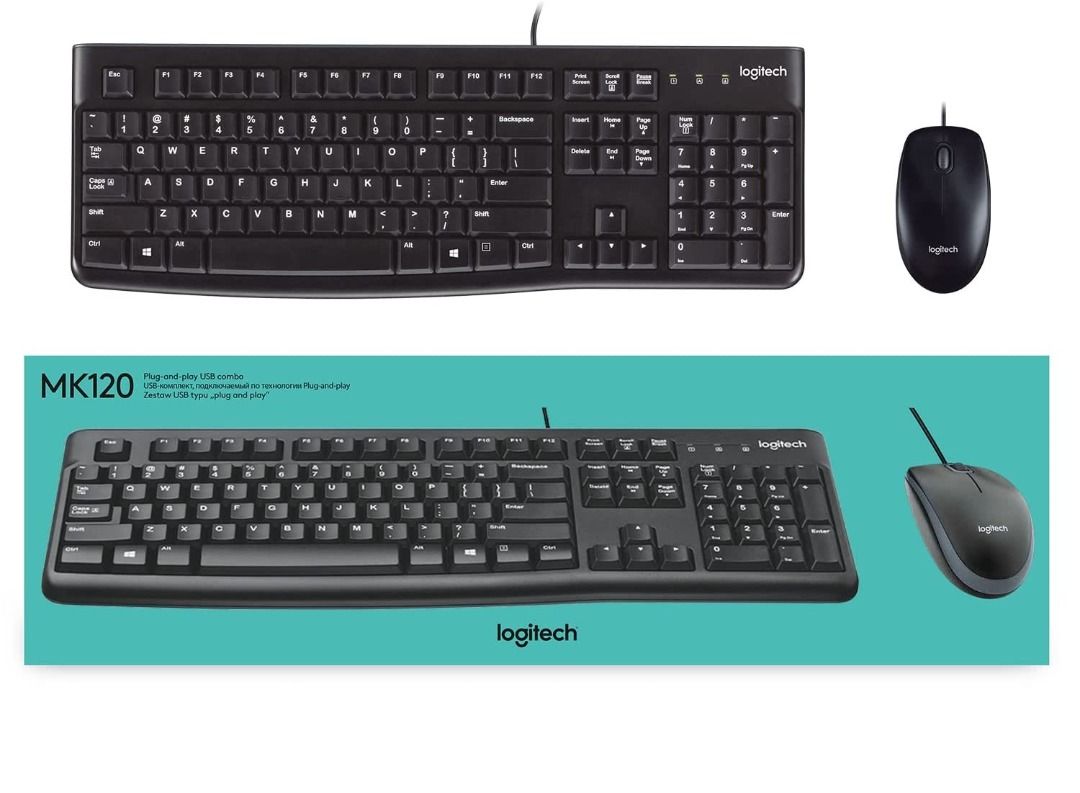 Logitech MK120 USB Keyboard And Mouse Combo Kit