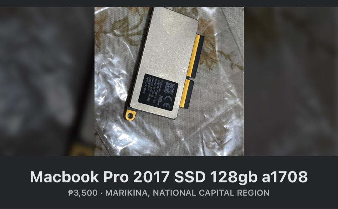 Macbook Pro 2017 SSD 128gb a1708 on Carousell