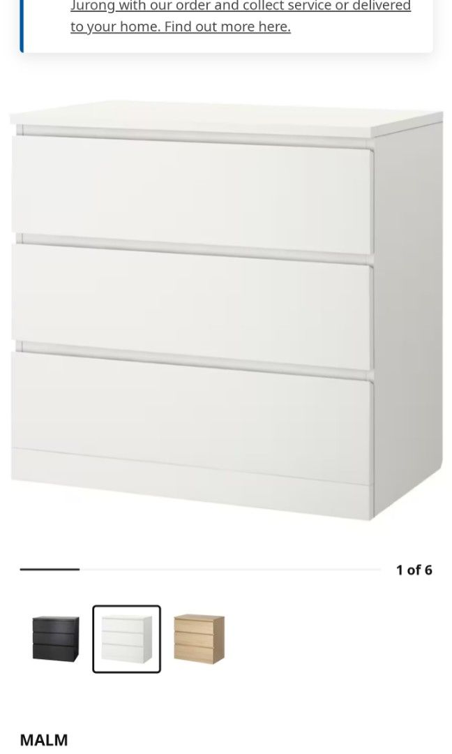 MALM IKEA DRAWER, Furniture & Home Living, Furniture, Shelves, Cabinets ...