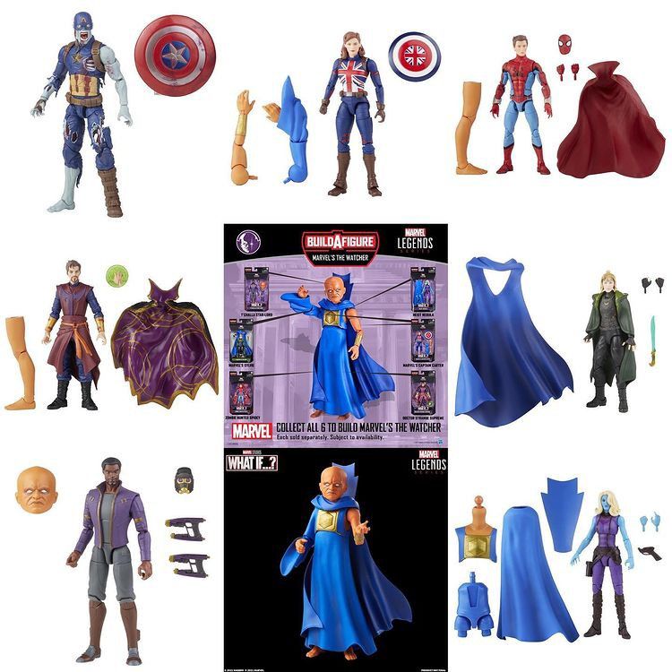 Marvel legends what if set of 7 figures and 1 baf watcher figure ...