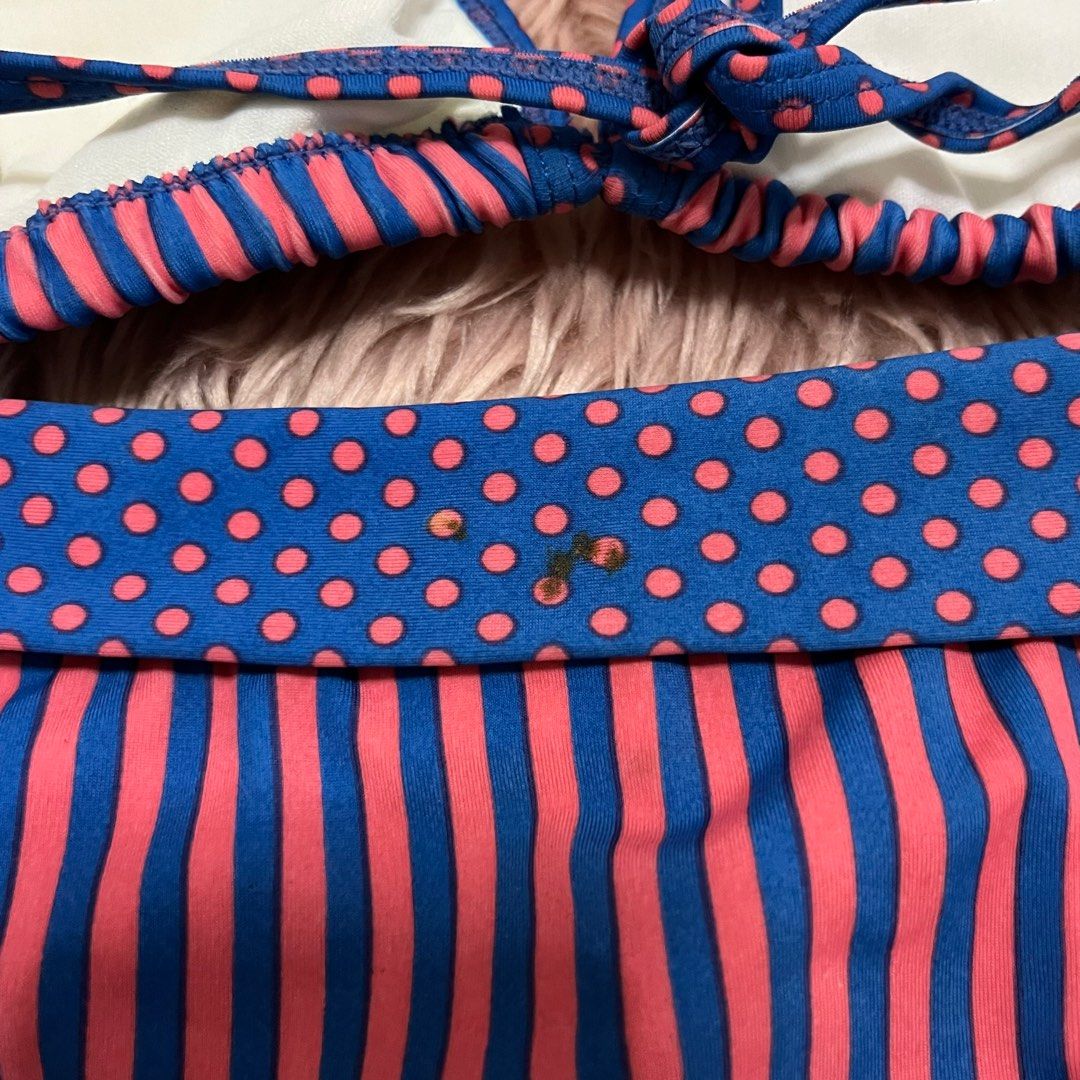 Maui & Sons Stripe Polka Dots Bikini Set, Women's Fashion, Swimwear, Bikinis & Swimsuits on ...