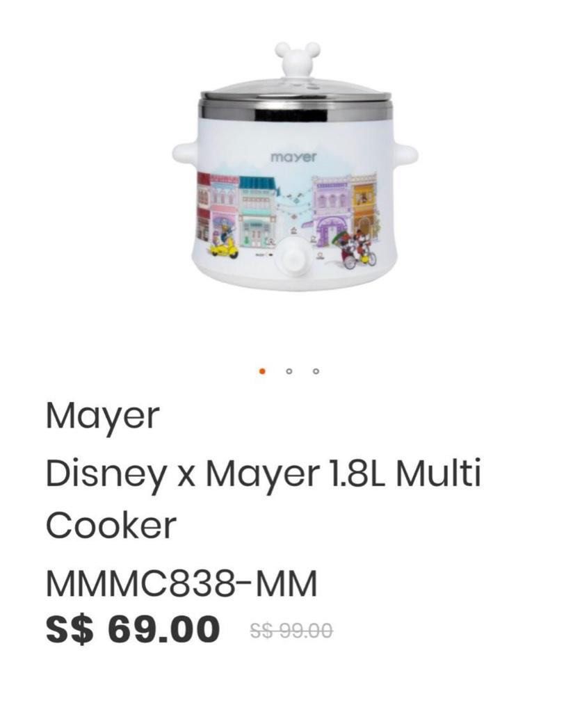 Mayer Disney 1.8L Multi Cooker, TV & Home Appliances, Kitchen ...