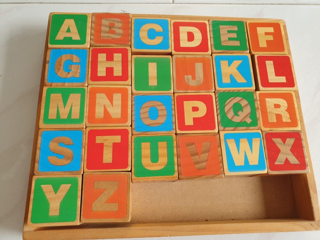 Melissa & Doug ABC 123 Wooden Blocks, Hobbies & Toys, Toys & Games on ...