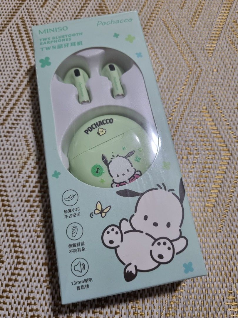 Miniso Official Sanrio Pochacco Bluetooth Earphones, Audio, Earphones ...