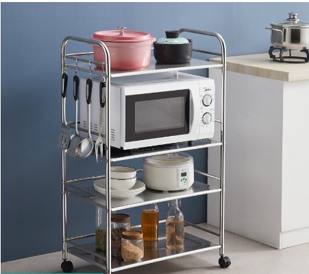 Movable Stainless Steel Kitchen Rack Mircrowave rack Stainless Steel ...