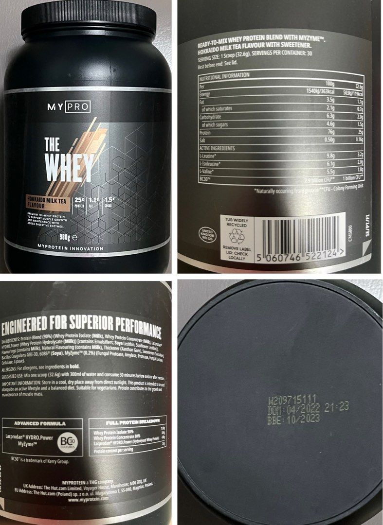 MyProtein Pro - THE Whey Decadent Milk Chocolate and Hokkaido Milk Tea ...