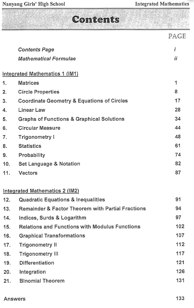 Nanyang Girls High School Sec 3-4 A&E Maths Revision Package with ...
