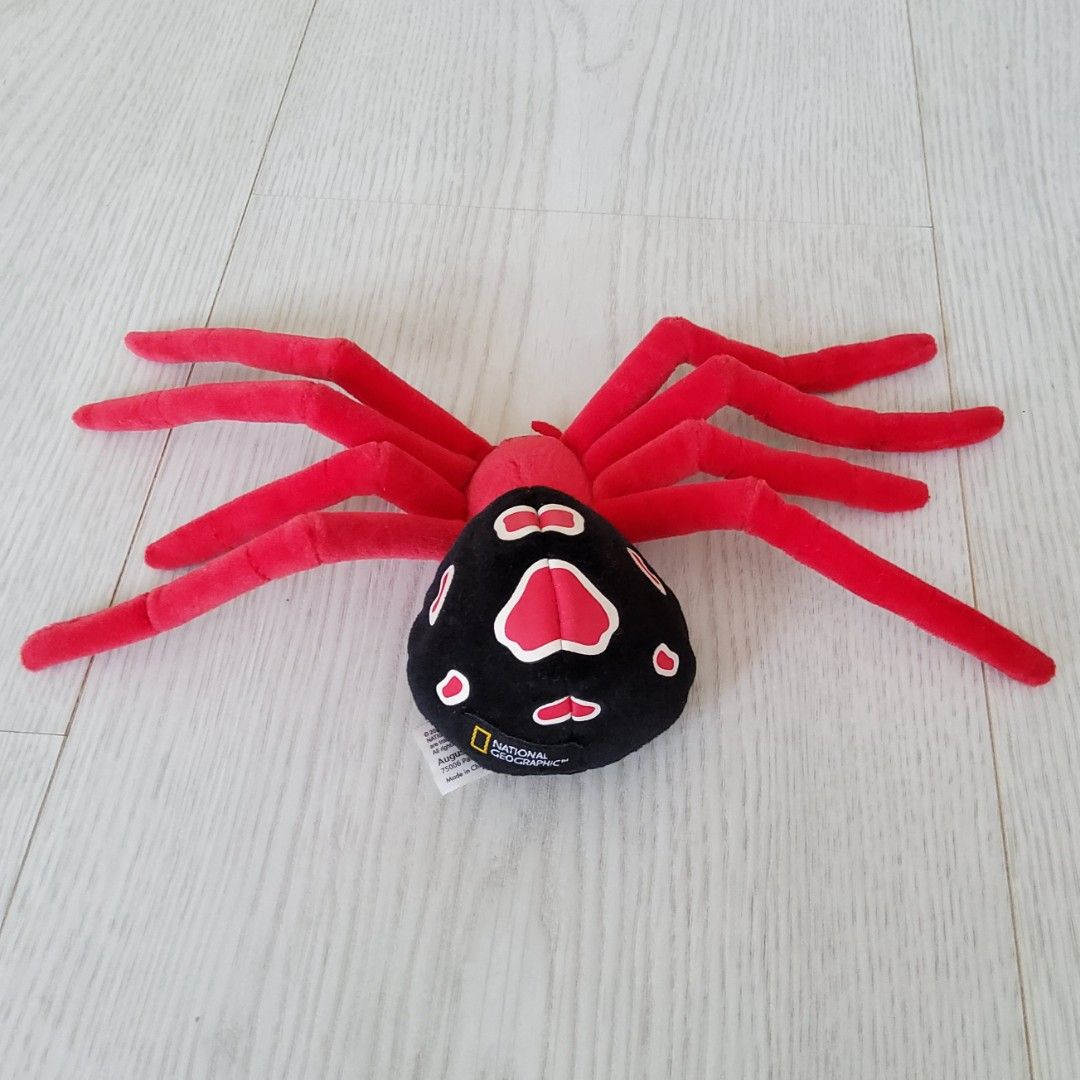 National Geographic Spider Plushy Stuffed Plush Toy - Red & Black ...