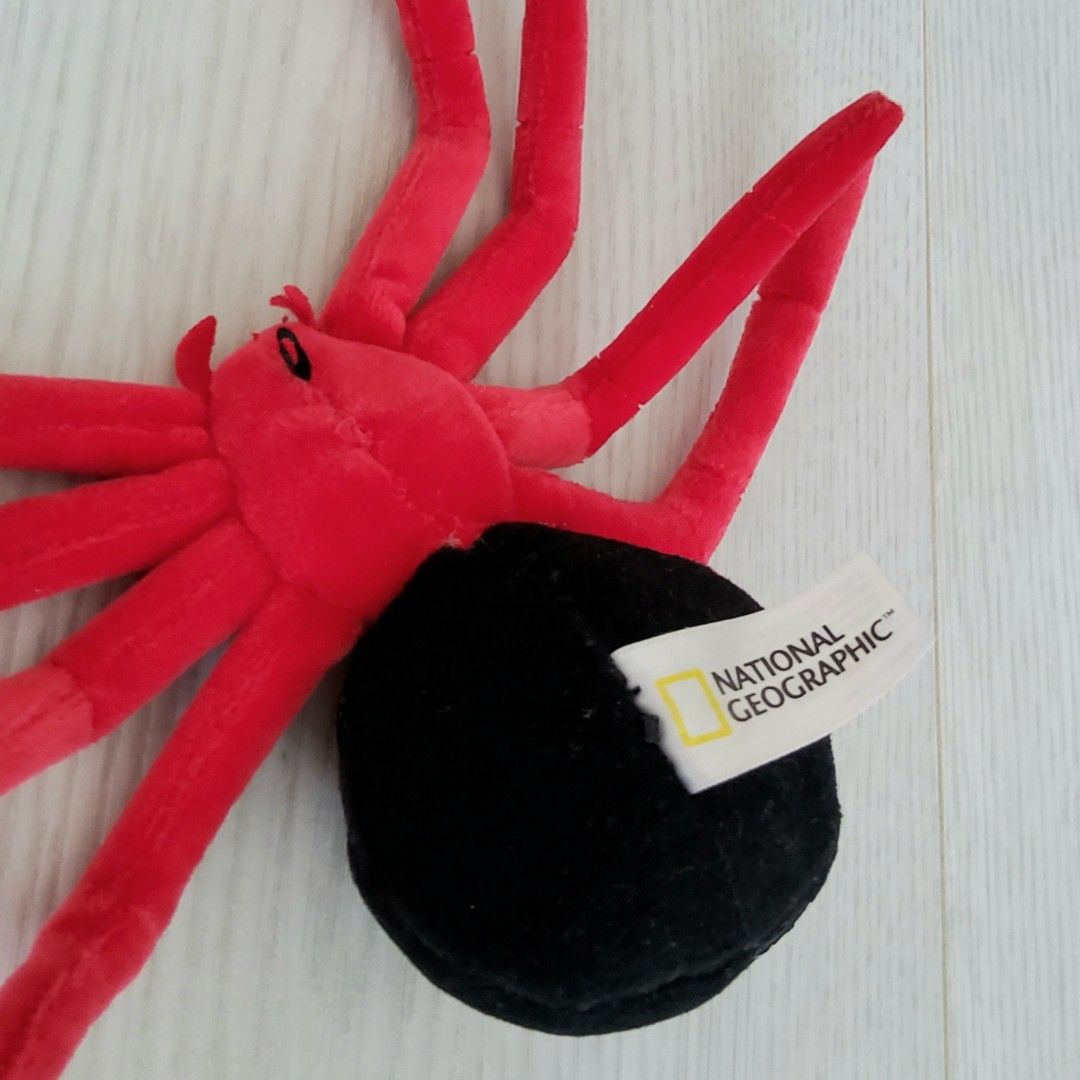 National Geographic Spider Plushy Stuffed Plush Toy - Red & Black ...