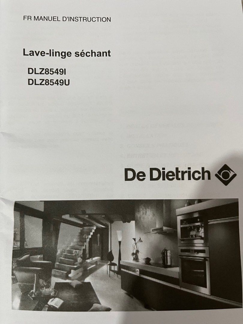 New washing machine washer and dryer De Dietrich, TV & Home Appliances ...