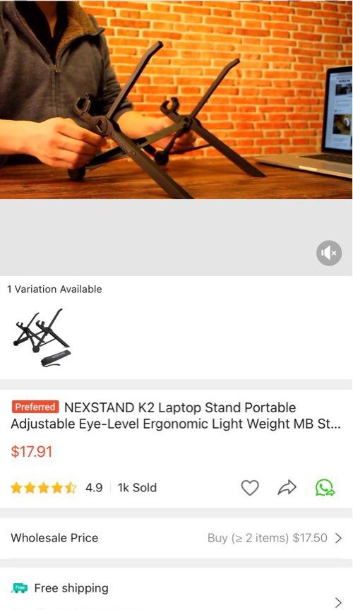 Nexstand K2 Laptop Stand, Computers & Tech, Parts & Accessories, Other ...