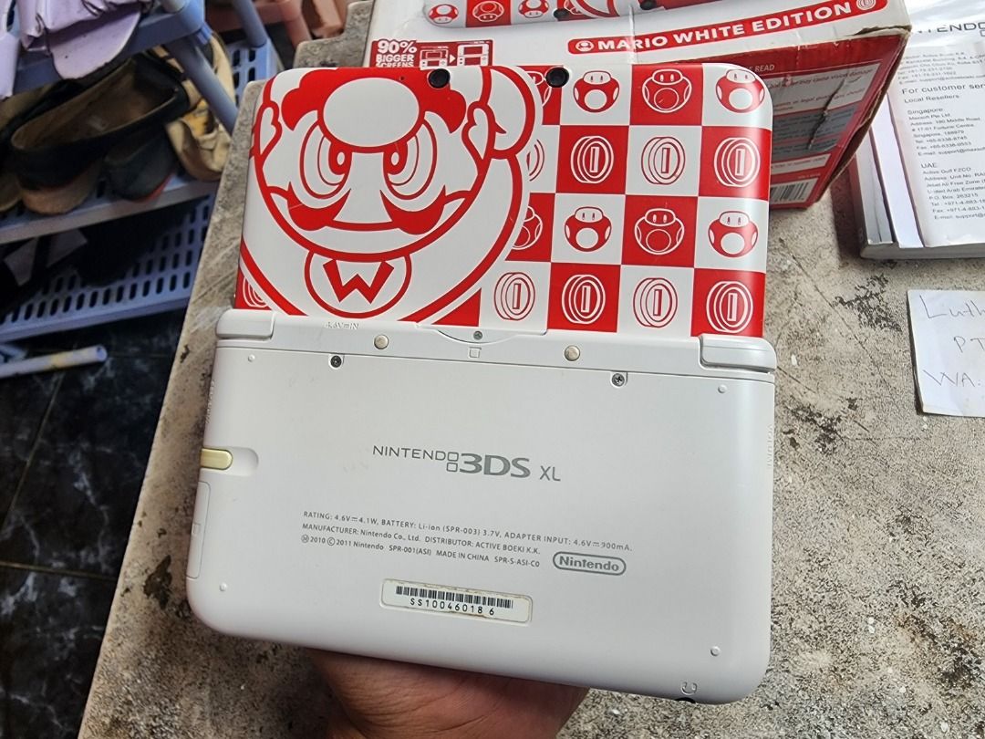 Nintendo 3DS XL Mario White Limited Edition CFW Luma 32GB Fullset 02 ...