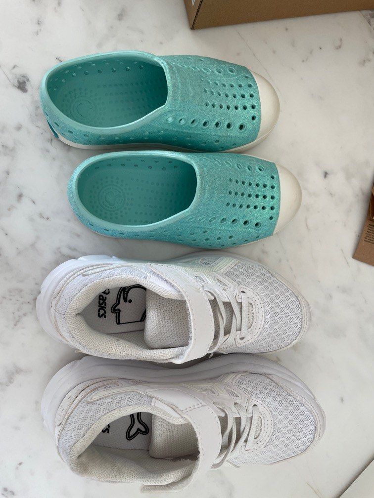 Original Native and Asics shoes, Babies & Kids, Babies & Kids Fashion ...