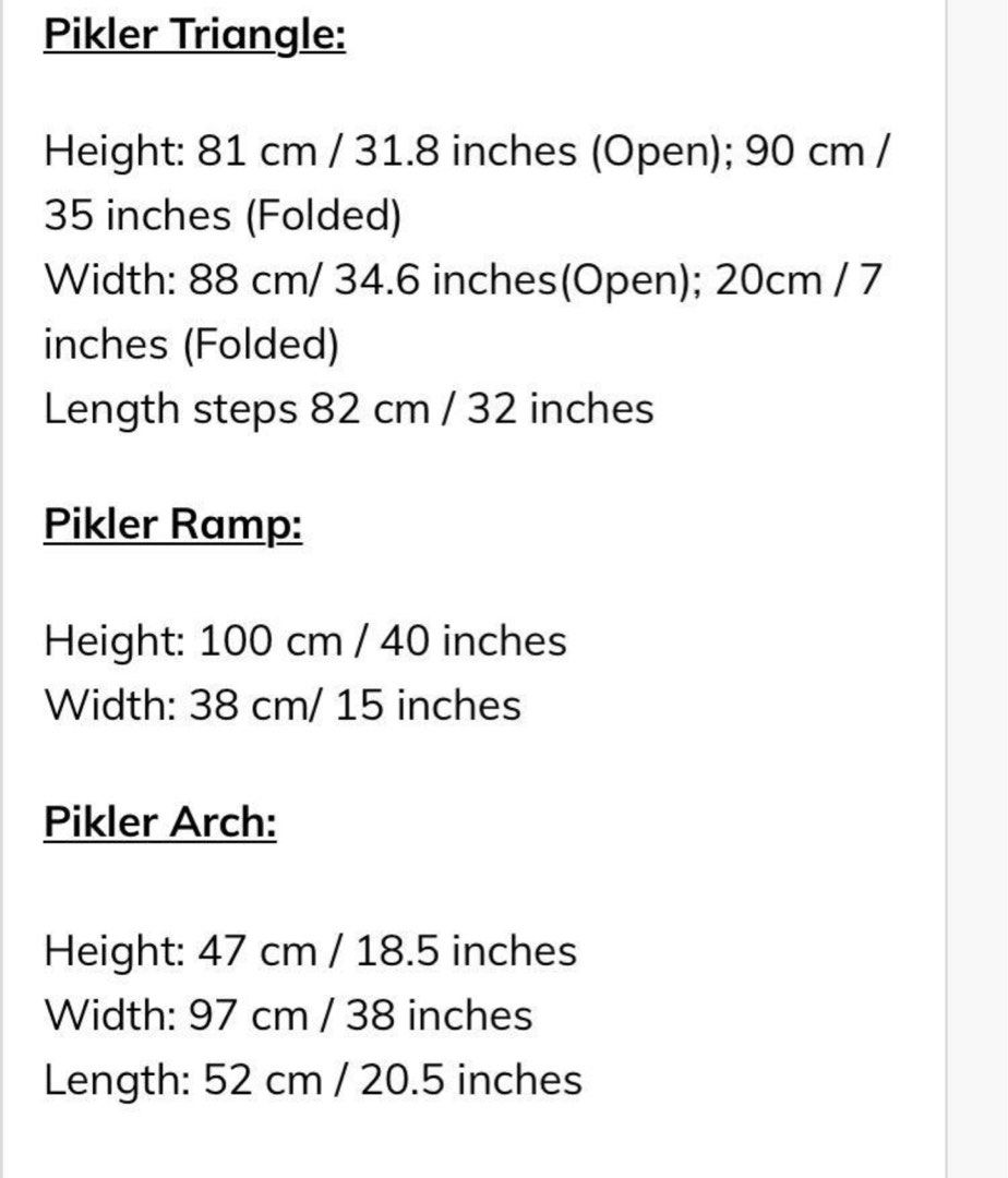 Original Pikler Triangle, Bridge, Arch, Montessori, Babies & Kids ...