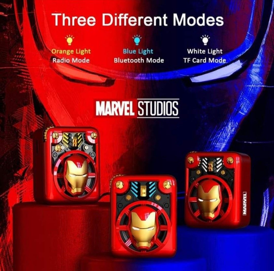 Original ZNT MARVEL Iron Man Portable Speaker Wireless Bluetooth ...