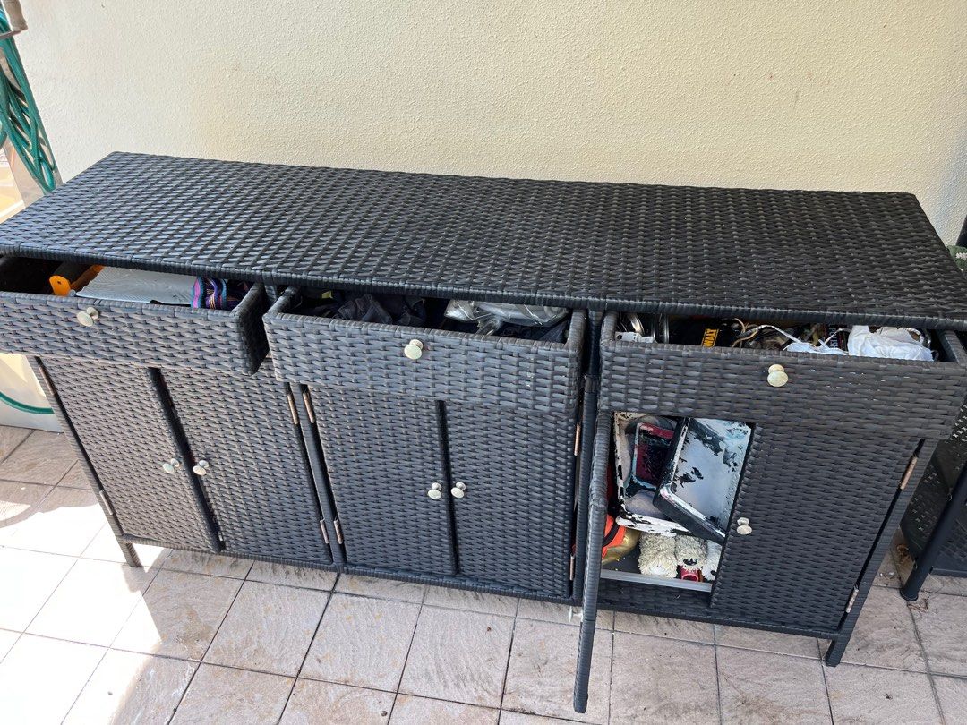 Outdoor all weather storage cabinet, Furniture & Home Living, Furniture ...