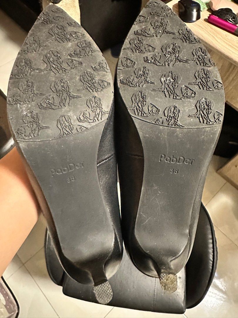 Pabder Donna Plain Black Comfy High Heels, Women's Fashion, Footwear ...