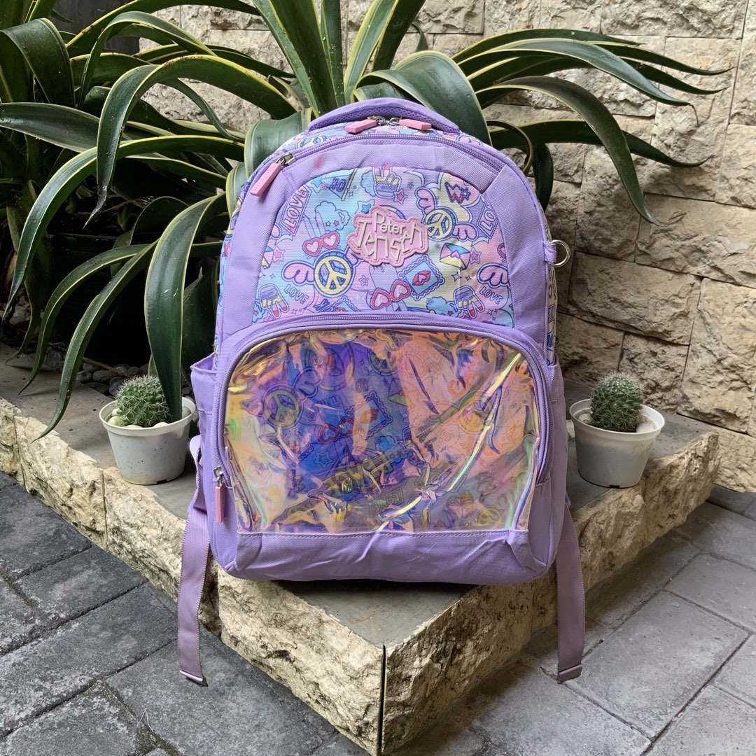 PETER JENSEN SPANGLE GIRLS KIDS X SMIGGLE BACKPACK, Bayi & Anak, Kereta ...