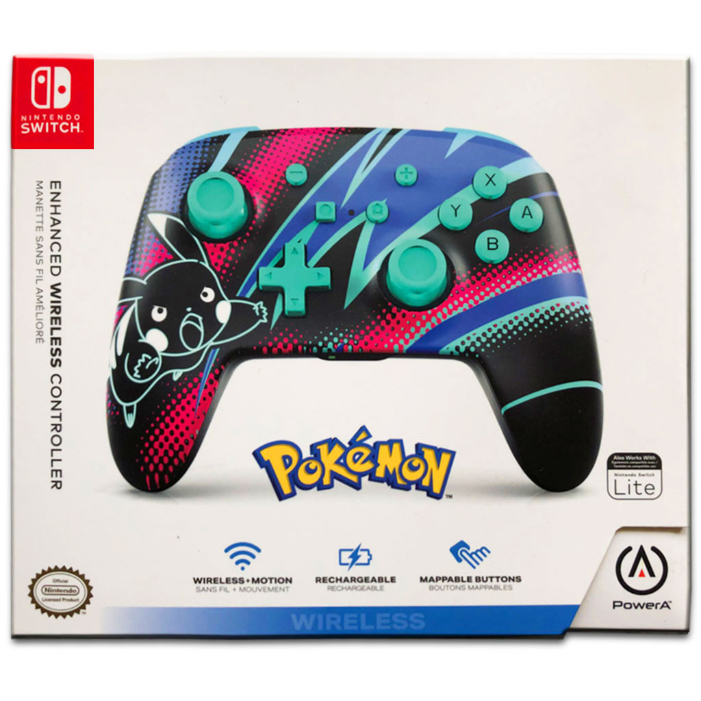 Pokemon Neon Pikachu Pro Wireless Switch Controller, Video Gaming ...