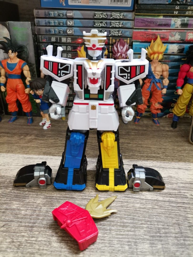 Power Rangers Retro VHS Mighty Morphin White Tigerzord-Thunder Megazord ...
