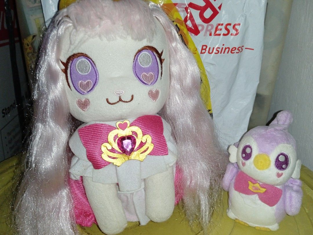 Precure/ Go! Princess Precure Pafu and Aroma Battery Operated Plush ...