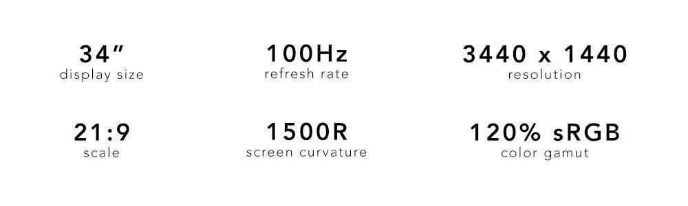 PRISM+ X340 PRO 34 100Hz Curved Ultrawide + Arm, Computers & Tech ...