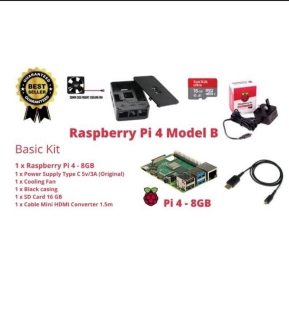 Raspberry Pi Model 4B 8GB RAM kit| Best Version, Computers & Tech ...