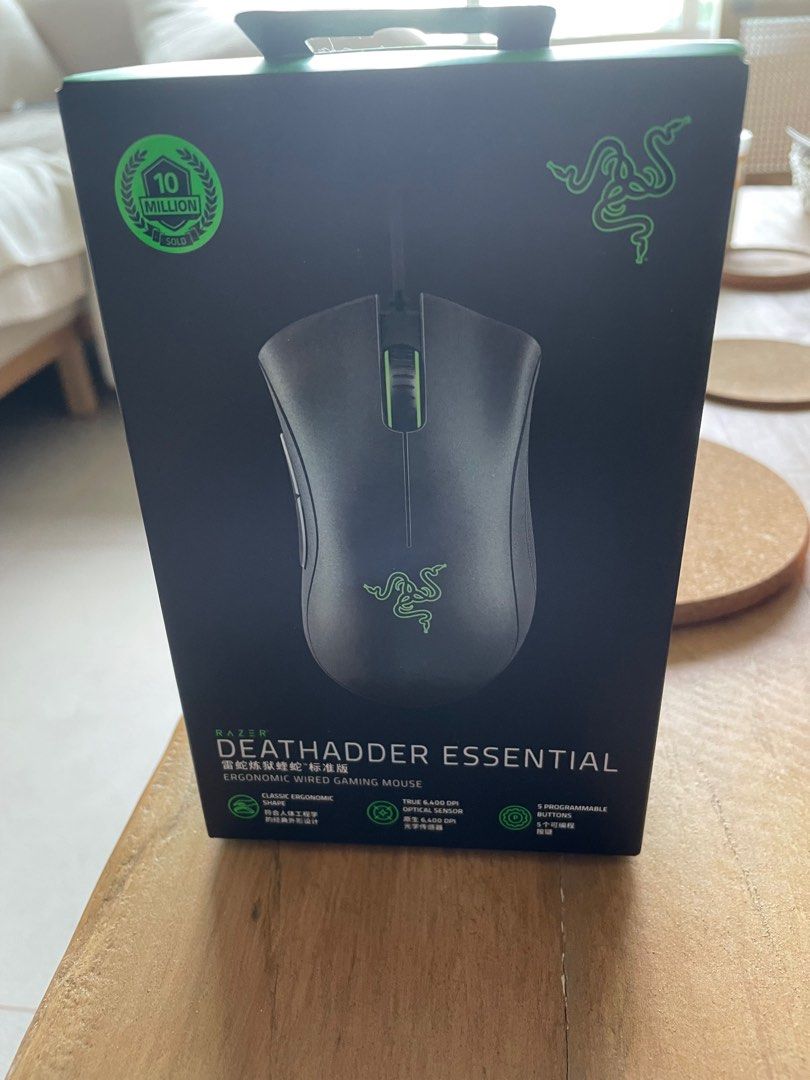 Razer DeathAdder Essential (brand new wired), Computers & Tech, Parts ...