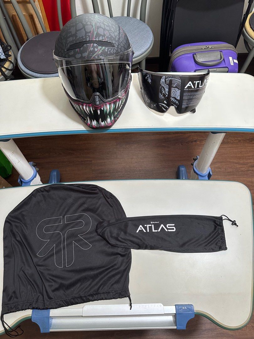 Ruroc Atlas 3.0 Toxin, Motorcycles, Motorcycle Apparel on Carousell