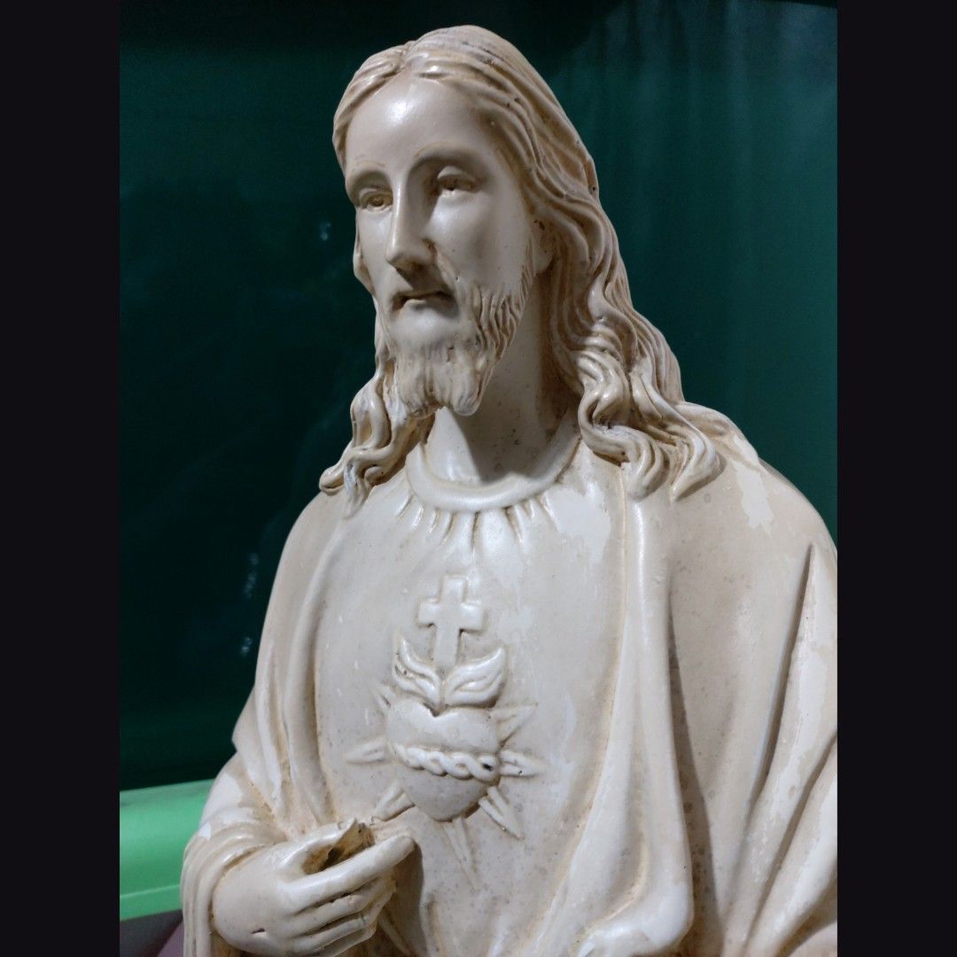 Sacred Heart of Jesus Statue Renaissance Style 78 cm Dry Cast Marble ...