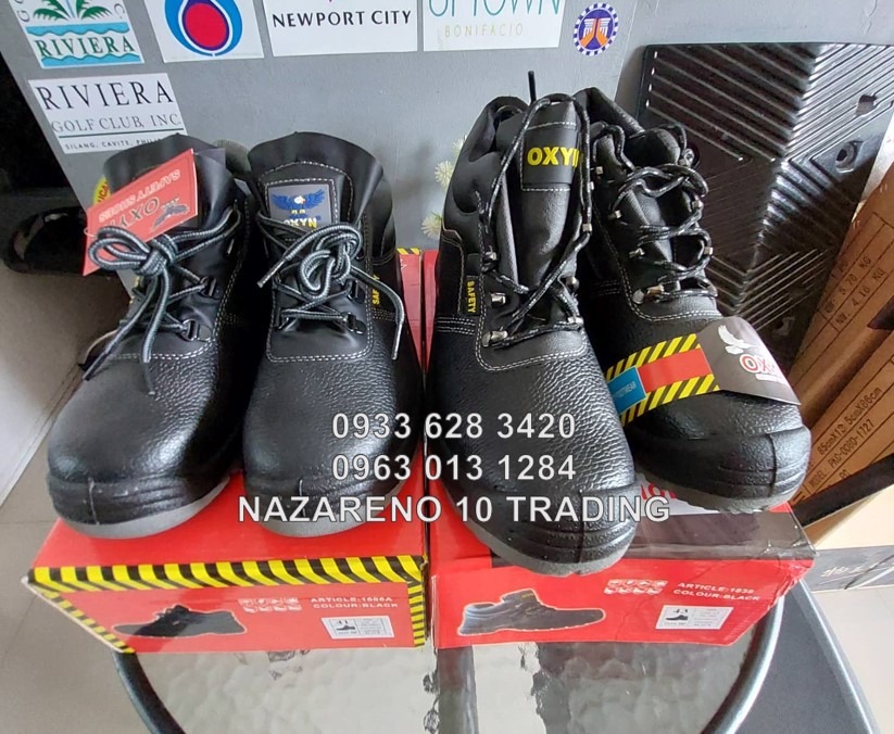 Safety Shoes OXYN BRAND Hi Cut With Steel Toe, Men's Fashion, Footwear ...
