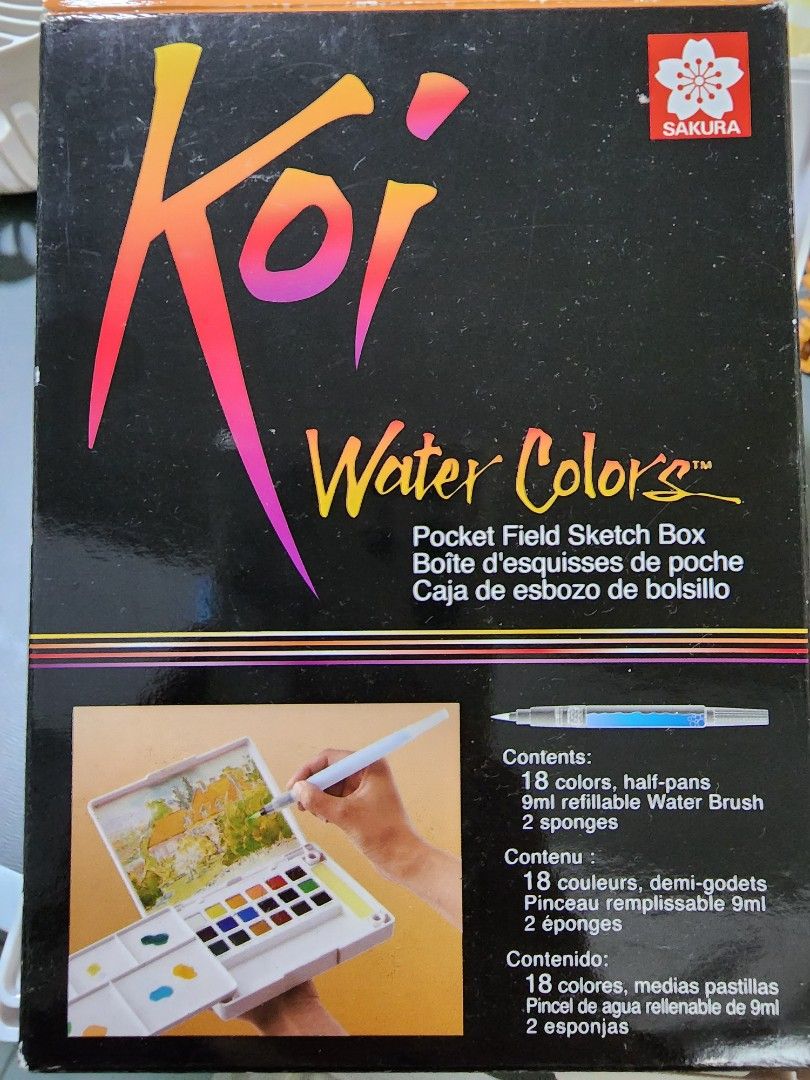 Sakura Koi 18 Water Colours Pocket Field Sketch Box, Hobbies & Toys ...
