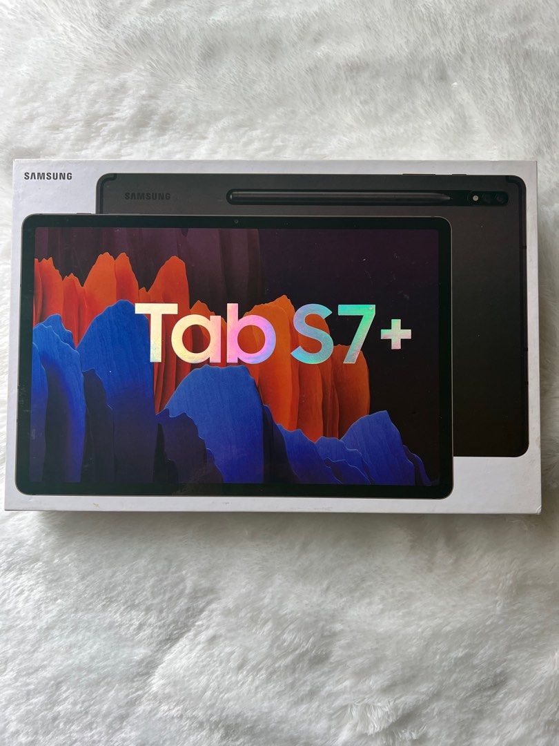 SAMSUNG GALAXY TAB S7+ 8/256 GB MYSTIC BLACK (PLUS KEYBOARD BOOK COVER), Telepon Seluler ...