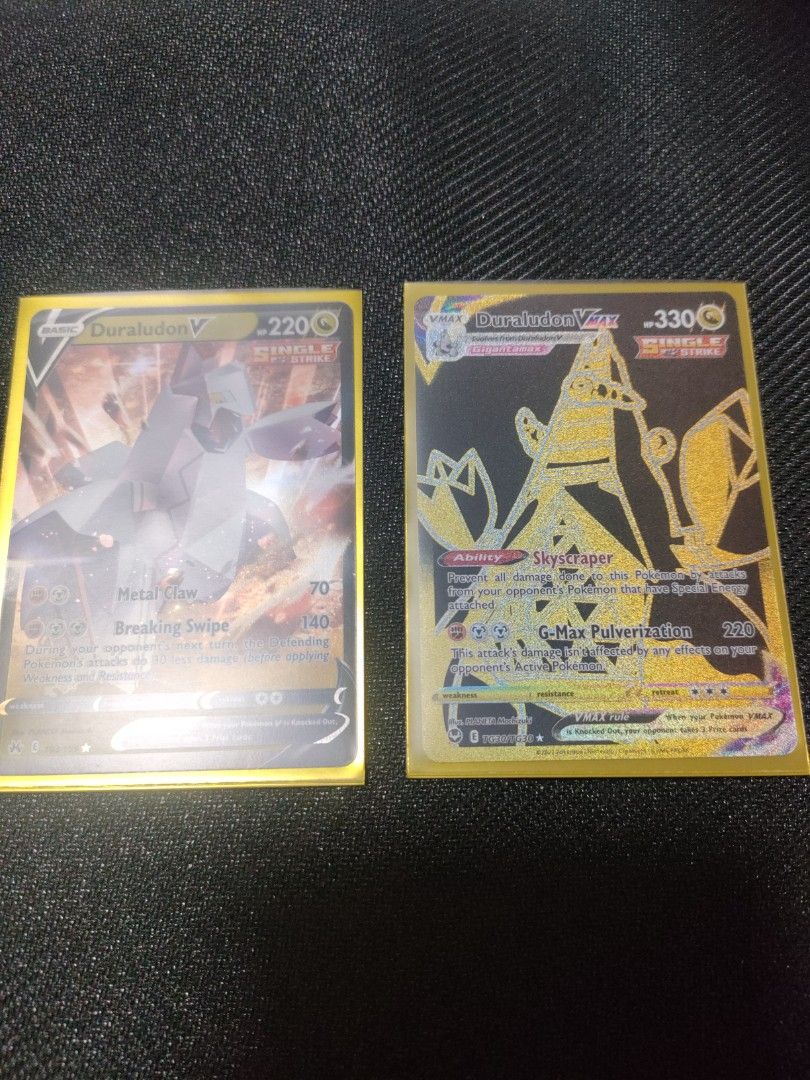 Set of Duraludon V and VMAX Gold, Hobbies & Toys, Toys & Games on Carousell