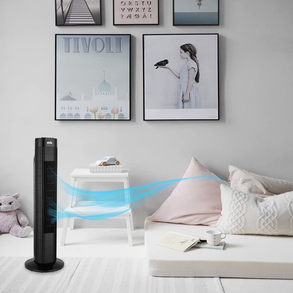 (SLASH PRICE) ANSIO Tower Fan 30-inch For Home and Office, 3 Hours ...