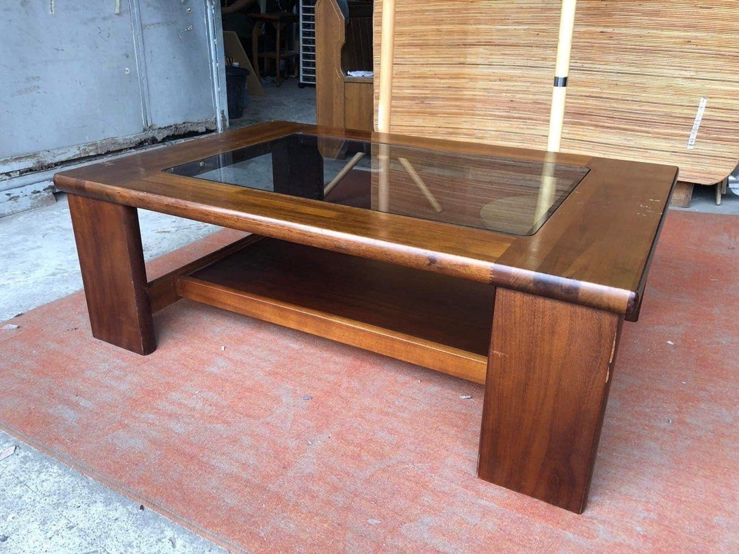 Solid wood center table on Carousell