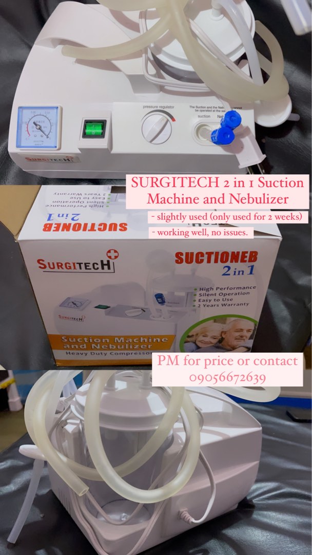 SURGITECH: Suction Machine and Nebulizer (2in1), Health & Nutrition ...